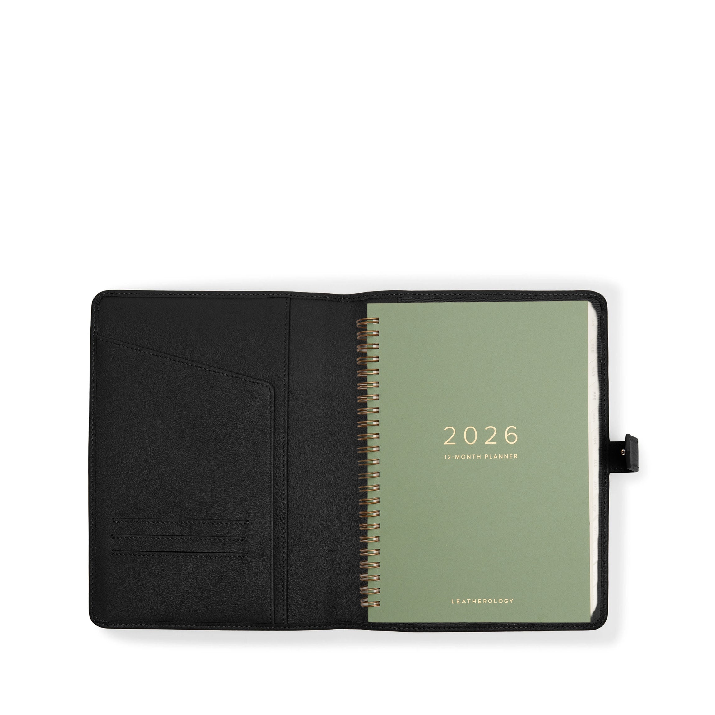 A5 2026 Snap Planner | Full grain leather, secure daily planner ...
