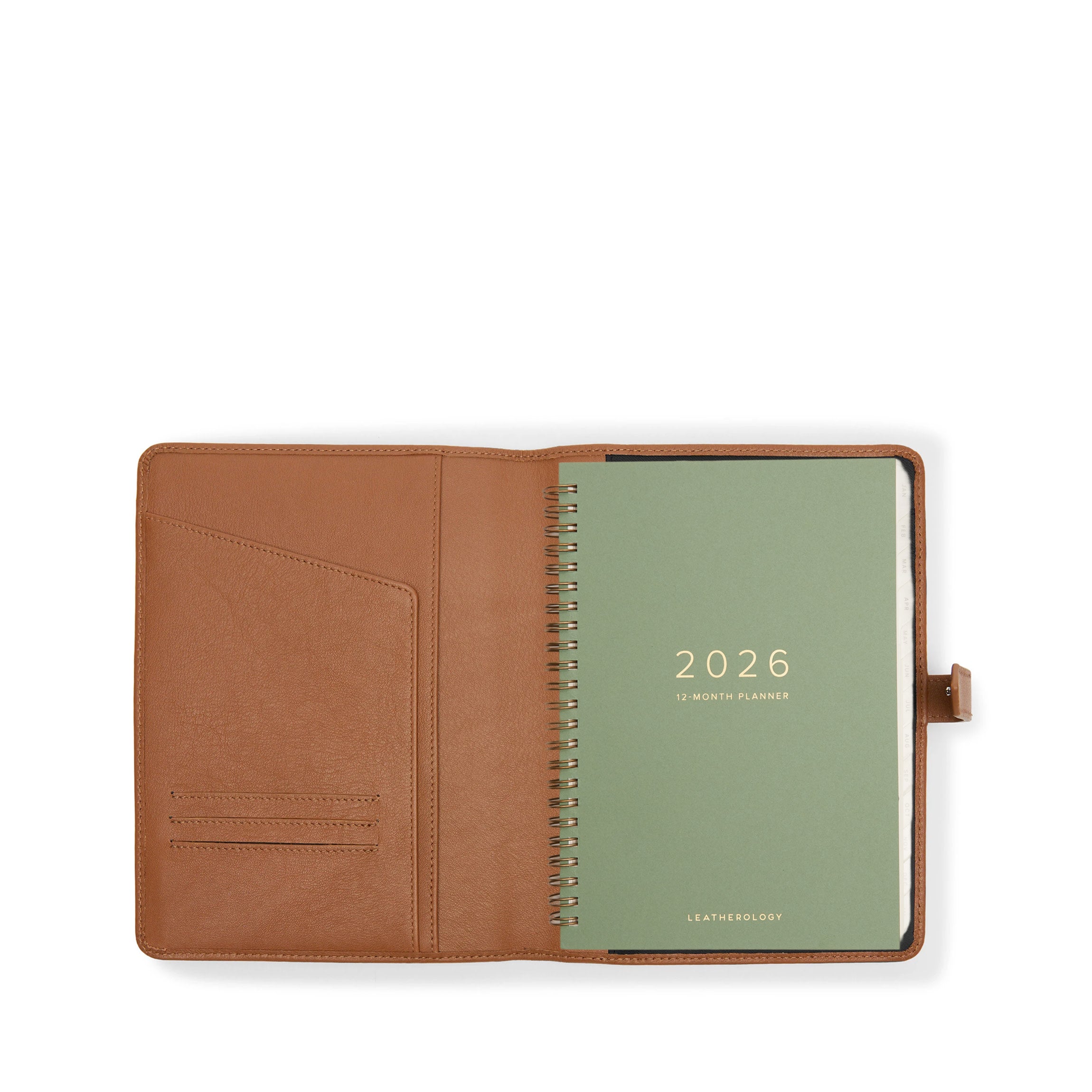 A5 2026 Snap Planner | Full grain leather, secure daily planner ...