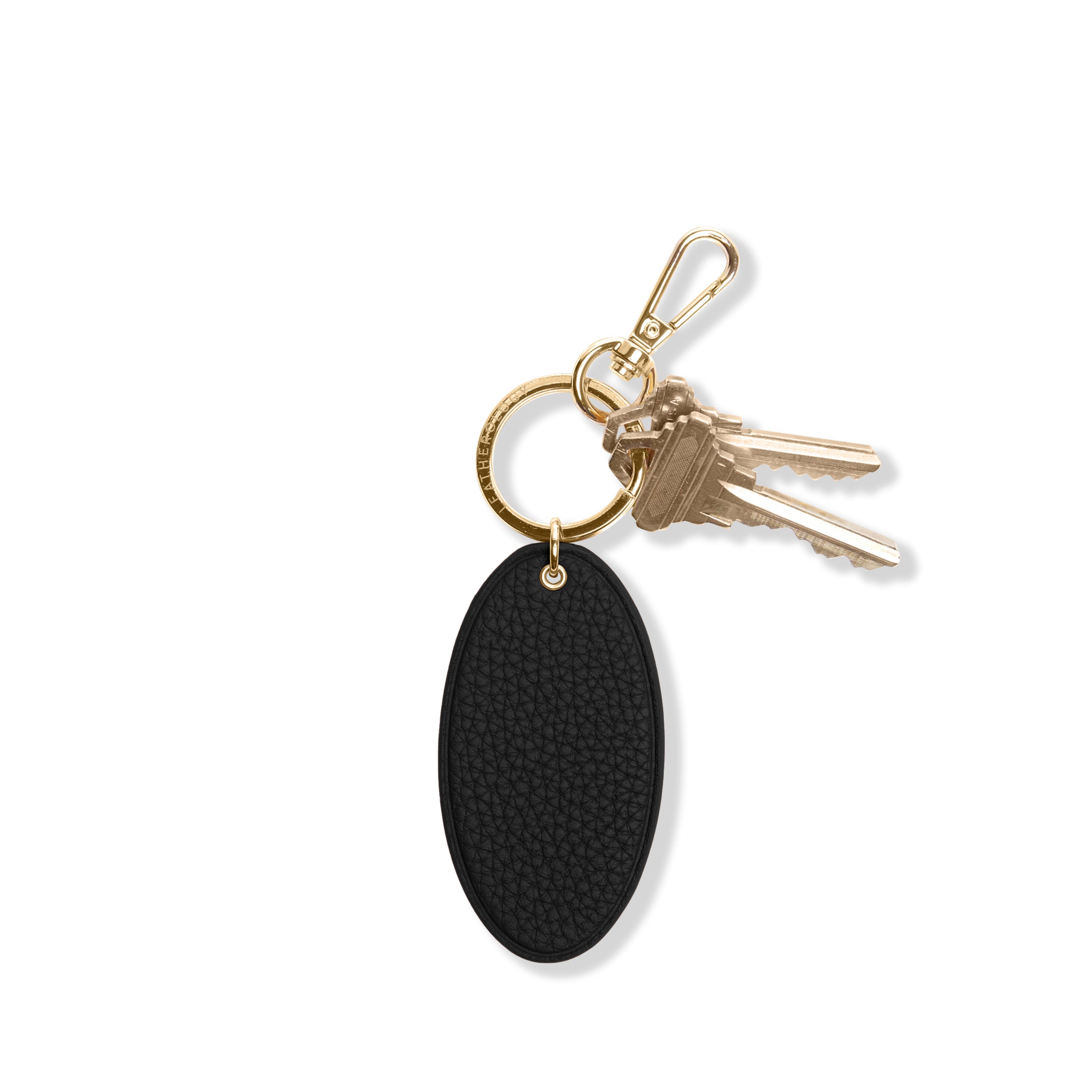 Oval Keychain | Smooth leather shape, everyday key ring, Leatherology ...