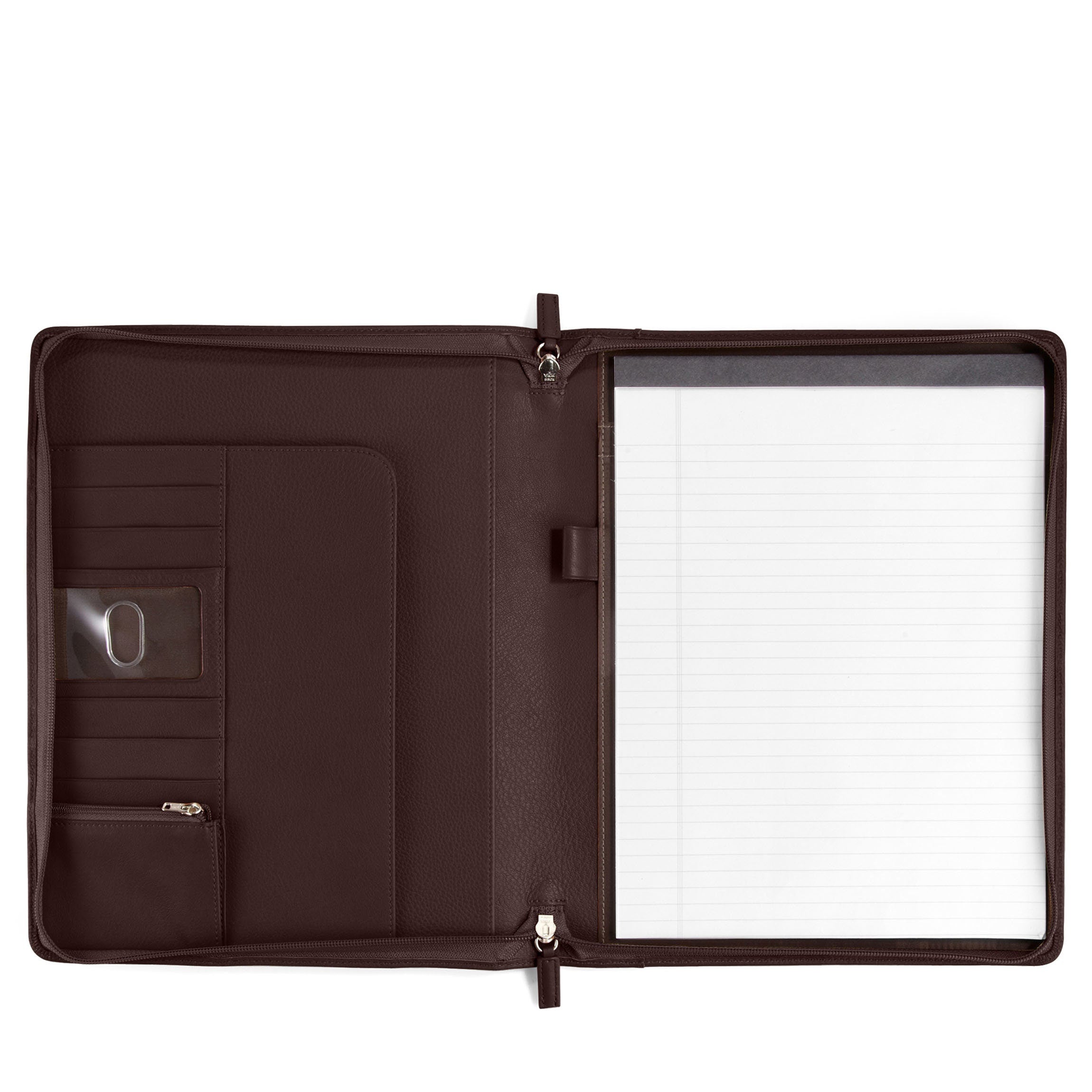 Classic Zippered Padfolio | Full grain leather, timeless workspace ...