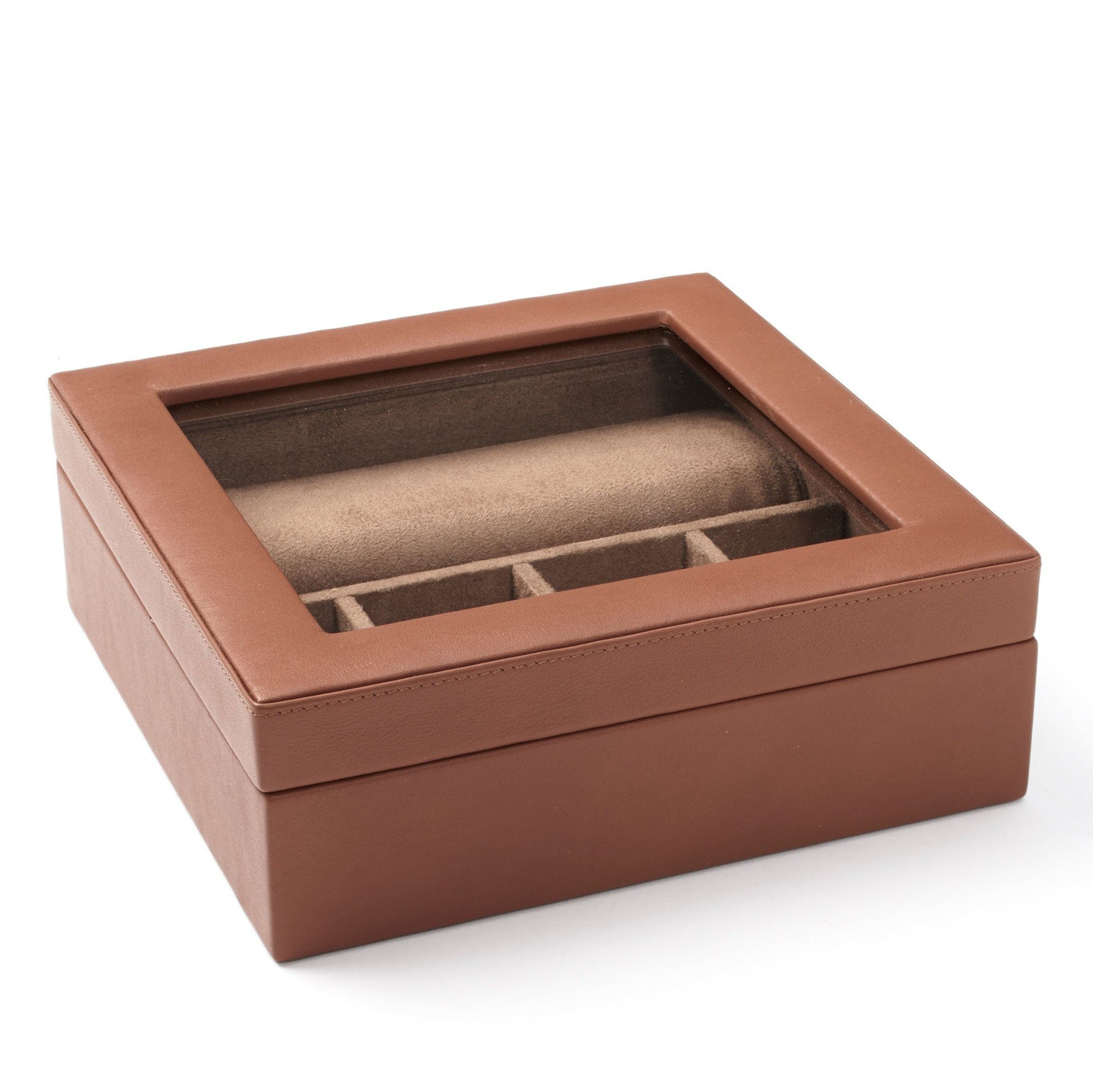 Deluxe Watch Case | Full grain leather, elegant watch storage ...