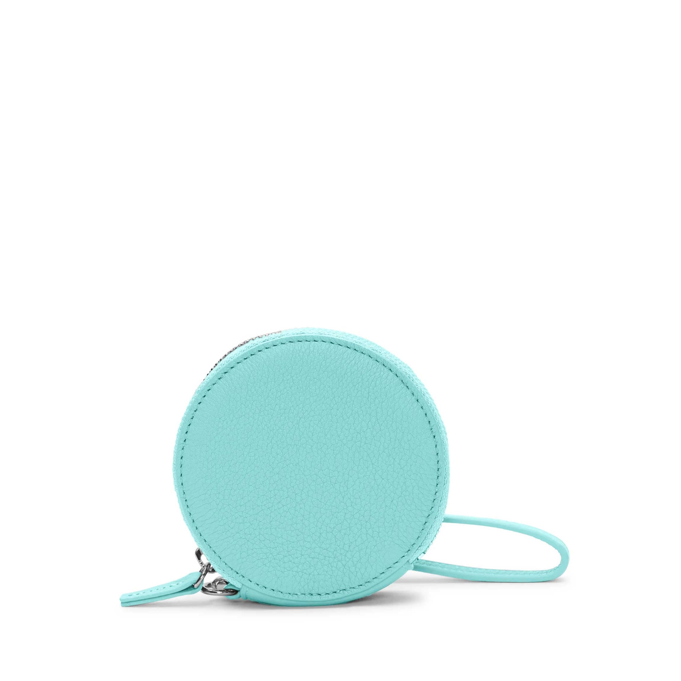 Portable Wristlet Round Pouch | Full grain leather, compact carry ...